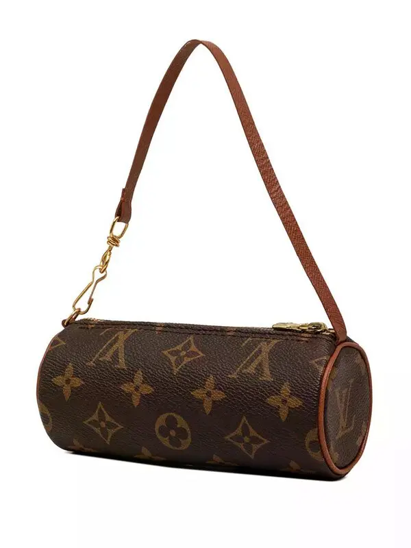 LOUIS VUITTON 1990-2010 Monogram Papillon Pochette Handbag - Brown
