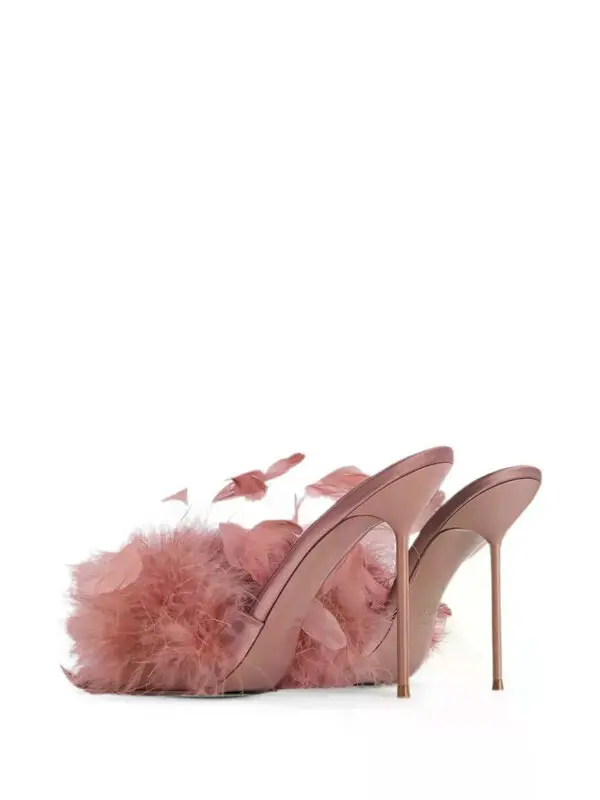 Paris Texas Lidia Feather-trim Sandals