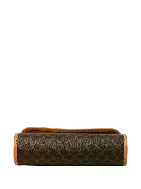 Celine 20th Century Macadam Coated Canvas Clutch Bag - Brown