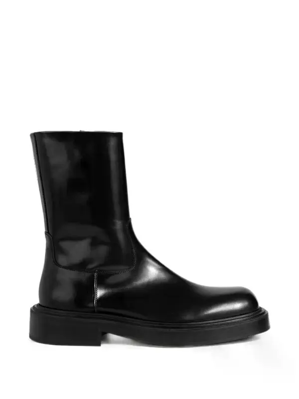 FERRAGAMO Leather Block-heel Boots