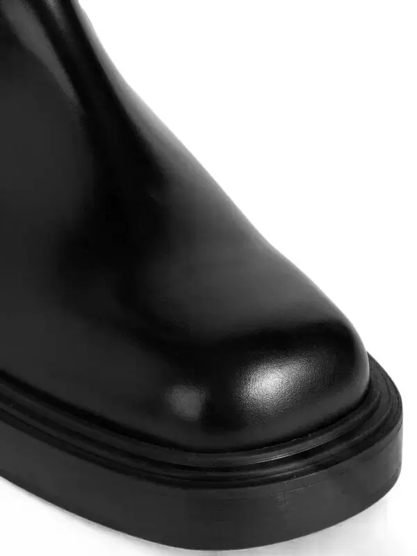 FERRAGAMO Leather Block-heel Boots