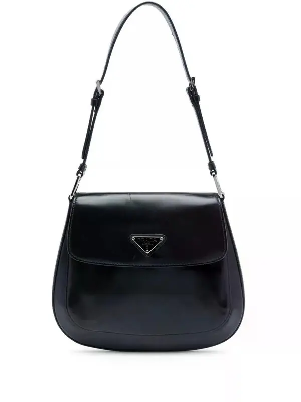 Prada 2013-2026 Spazzolato Leather Cleo Flap Shoulder Bag