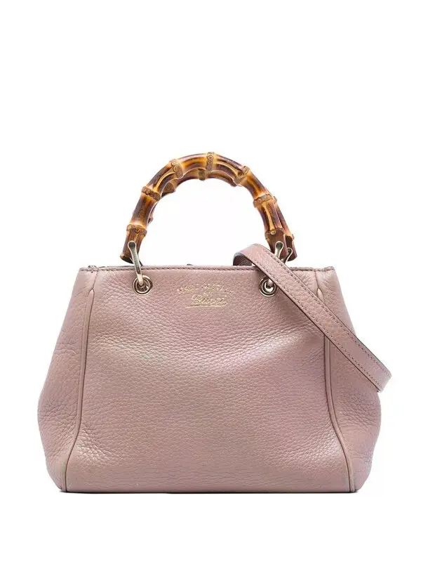 Gucci 2016-2026 Mini Calfskin Bamboo Shopper Satchel - Pink