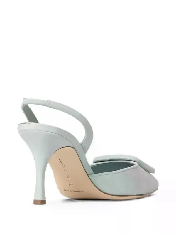 Manolo Blahnik Maysli Buckle-detail Pointed-toe Pumps - Blue
