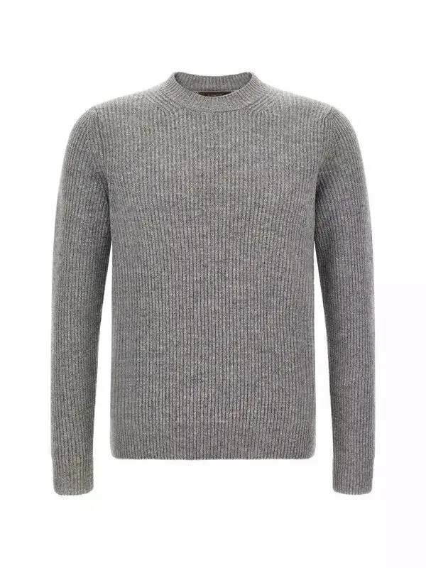 ZANONE Ribbed-knit Crew-neck Sweater - Grey