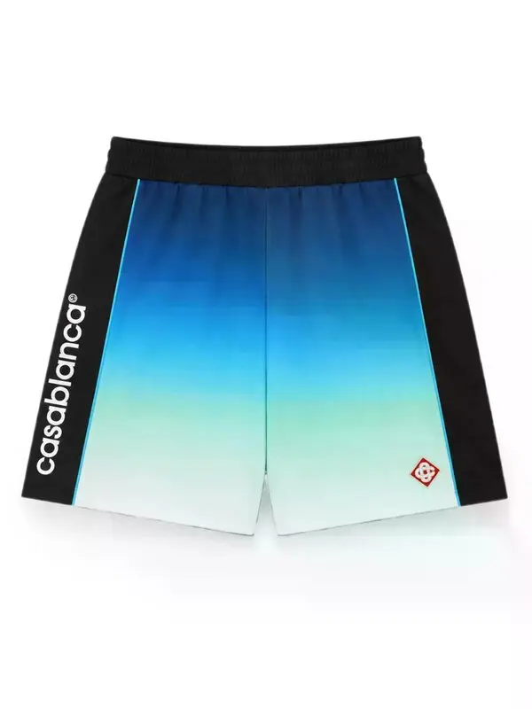 Casablanca Gradient-effect Logo-print Shorts