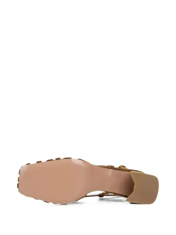 POCHE PARIS Lattice-detail Slingback Sandals