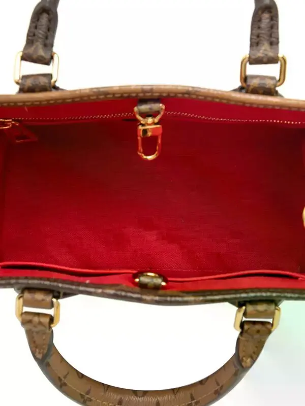 LOUIS VUITTON 2010-2026 Monogram Reverse Giant Onthego Pm Satchel - Brown