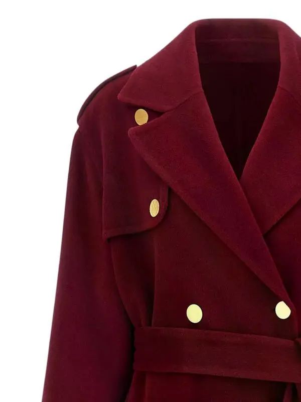Alberta Ferretti Double-breasted Wool-cashmere Coat