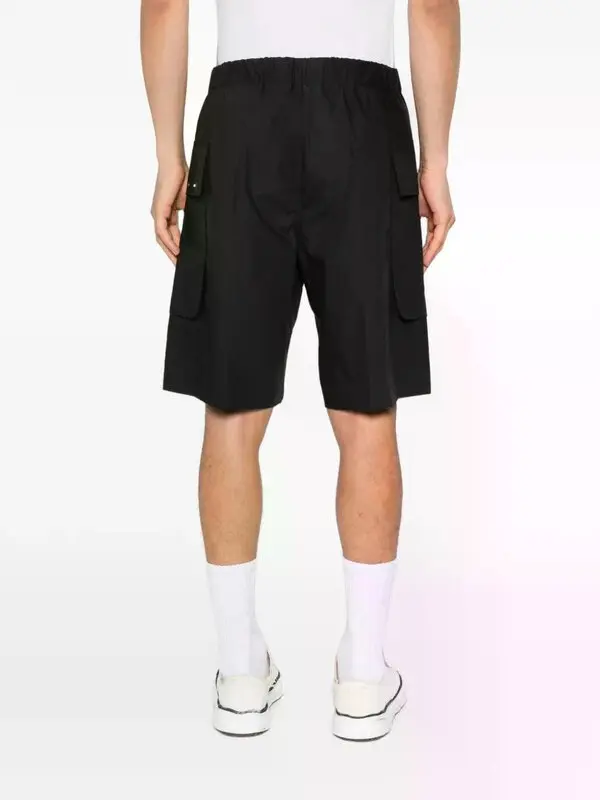 RHUN Button-fastening Cargo Shorts - Black