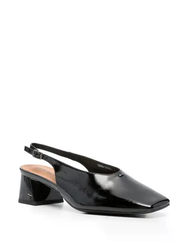 LINDA BAUMANN Patent-finish Slingback Pumps