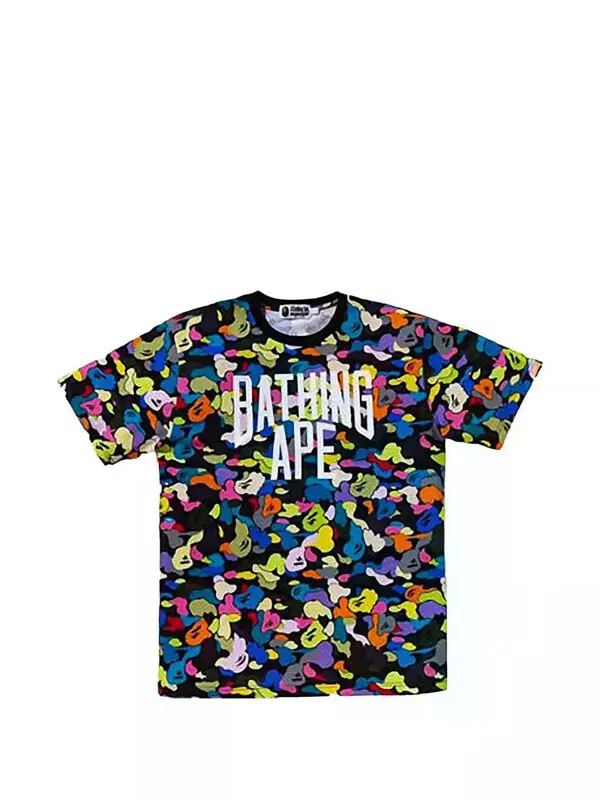 A BATHING APE Camo Logo-print T-shirt - Black