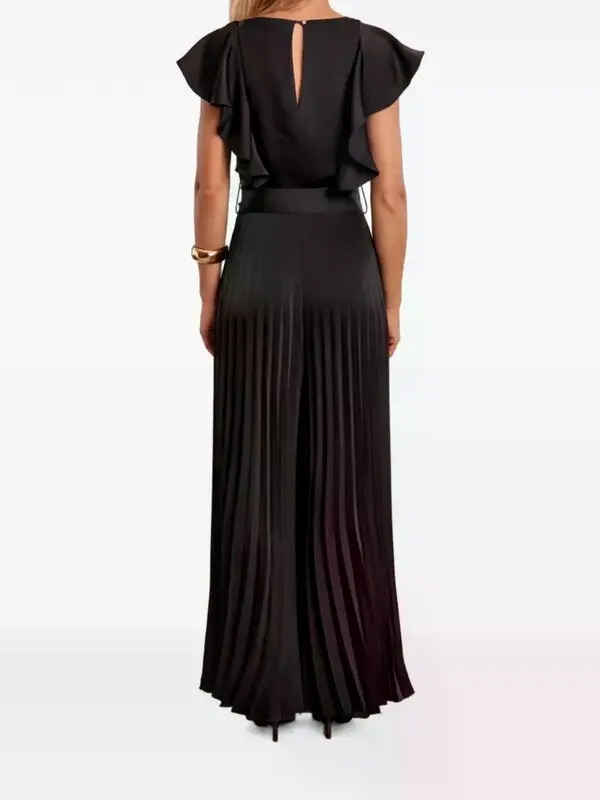 MOLLY BRACKEN Ruffled-detail Maxi Dress - Black