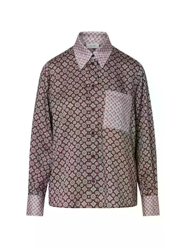 Liu Jo Printed Twill Shirt - Purple