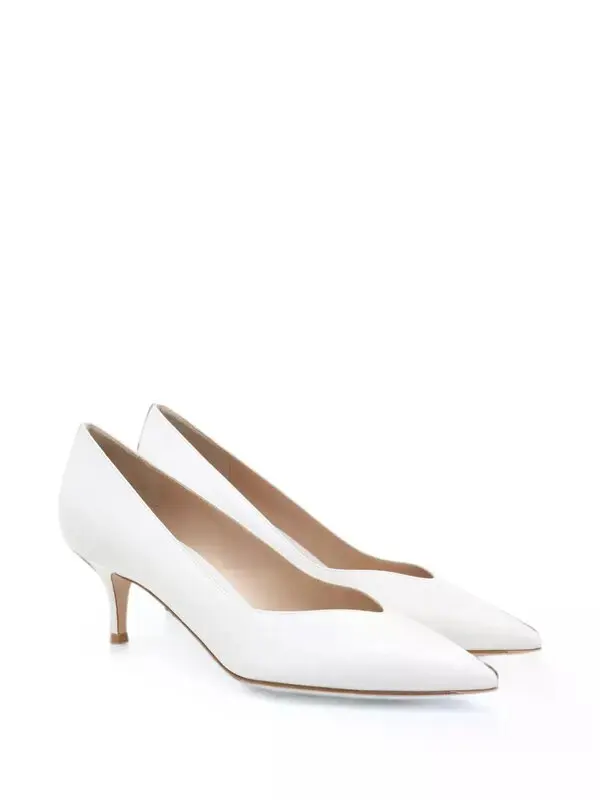 GIANVITO ROSSI Paris 55 Pointed-toe Pumps - White