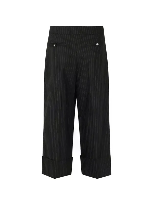 Elisabetta Franchi Pinstripe-pattern Cuffed Trousers