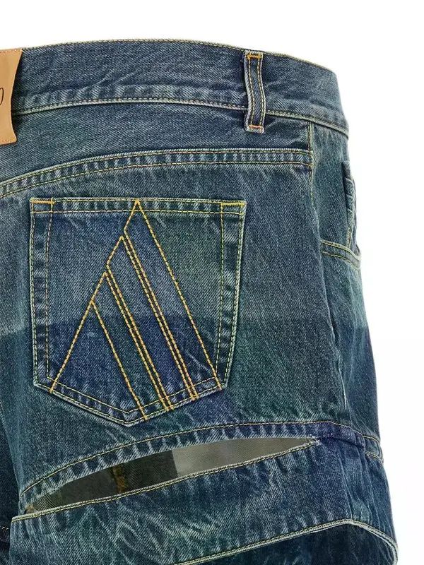 Attico Cut-out Curved-hem Shorts