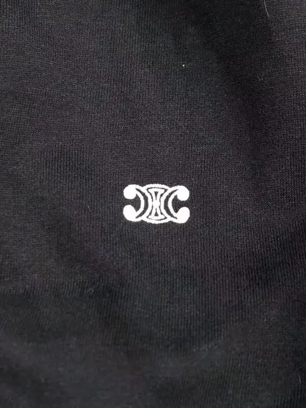 Celine Triomphe Embroidery Loose Hoodie