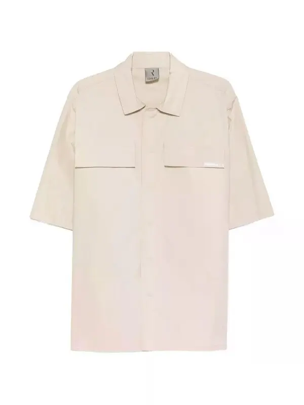 RHUN Short-sleeve Flap-pocket Shirt - Neutrals