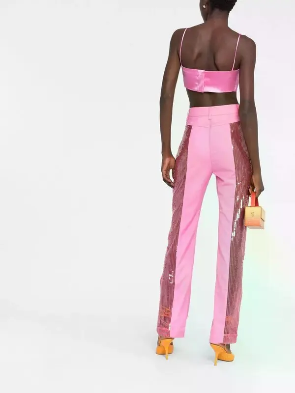 ROTATE BY BIRGER CHRISTENSEN Mya Sequin-panel Trousers