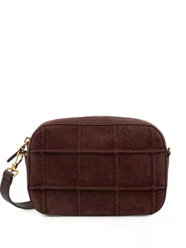 COCCINELLE Quilted Suede-panel Shoulder Bag