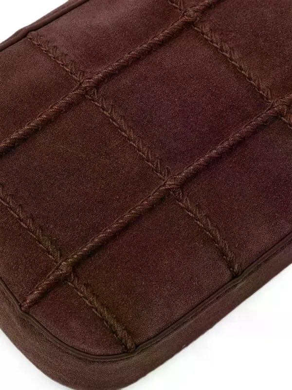 COCCINELLE Quilted Suede-panel Shoulder Bag