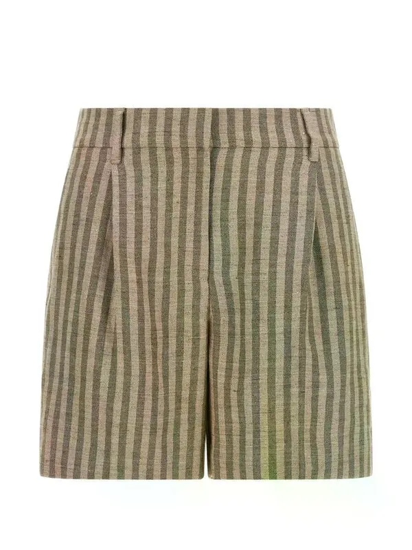 Brunello Cucinelli Striped Pleated Shorts