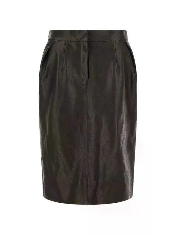 Magda Butrym Pleated Midi Skirt - Black