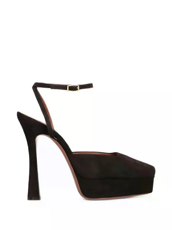 CASTAGNA Vicky Platform Peep-toe Pumps - Brown