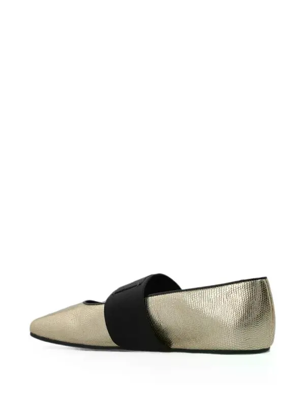 Givenchy Sliced Metallic Leather Ballet Flats