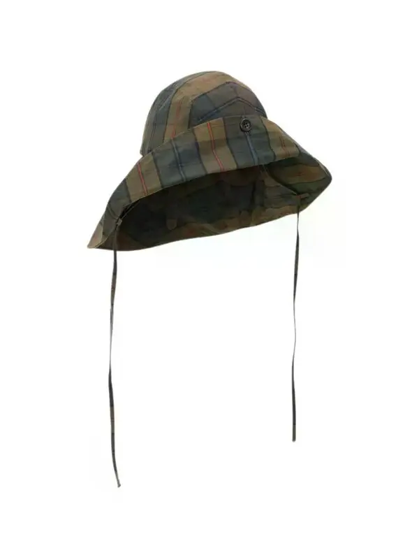 Henrik Vibskov Nilsson Fisherman Tartan Hat - Brown