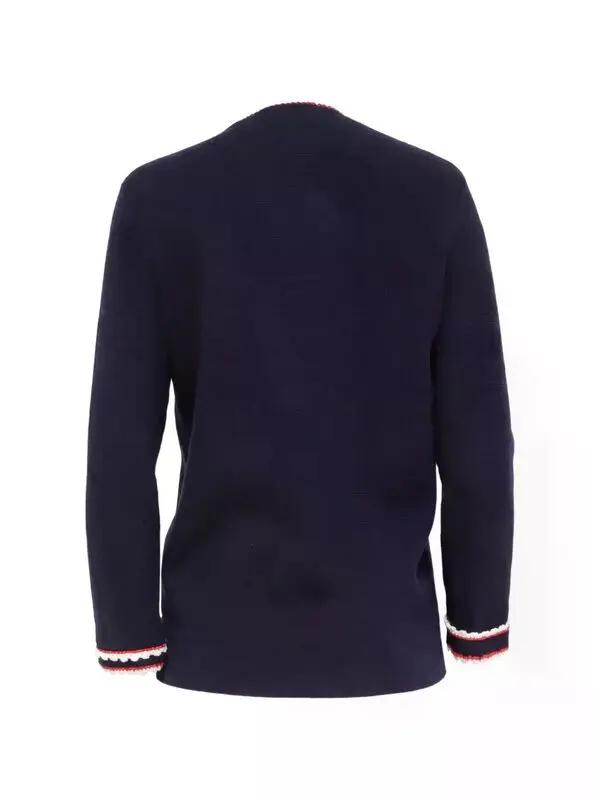 Maje Moulinette Contrast-trim Cardigan