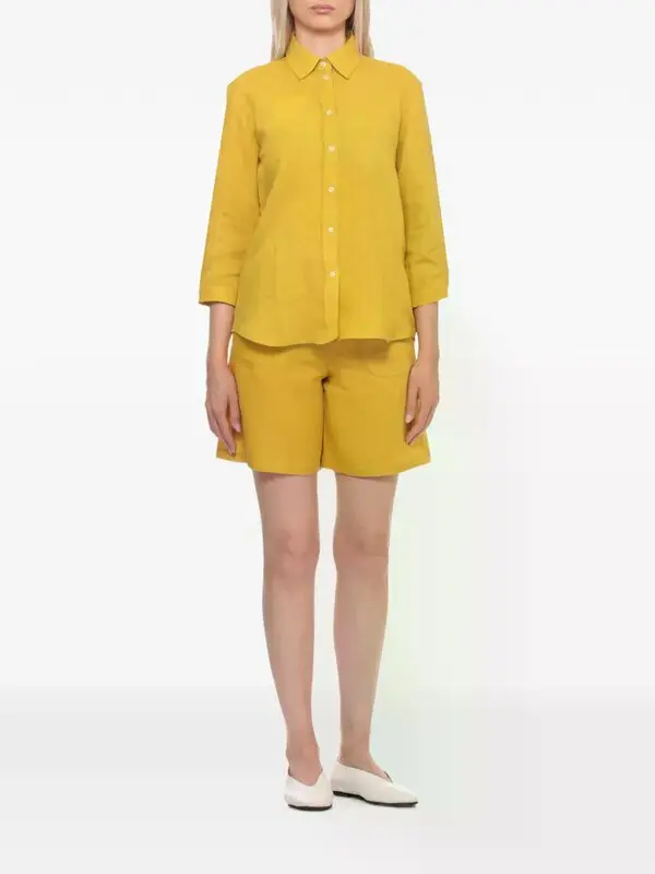 EMME Button-up Three-quarter-sleeved Shirt