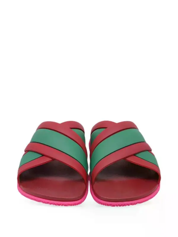 Gucci Web Criss-cross Slide Sandals