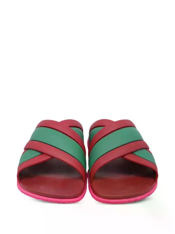 Gucci Web Criss-cross Slide Sandals
