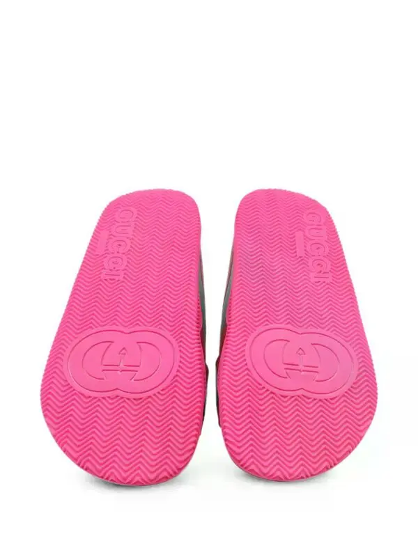Gucci Web Criss-cross Slide Sandals