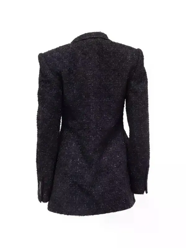 Balenciaga Hourglass Tweed Blazer - Black