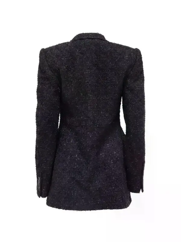 Balenciaga Hourglass Tweed Blazer - Black