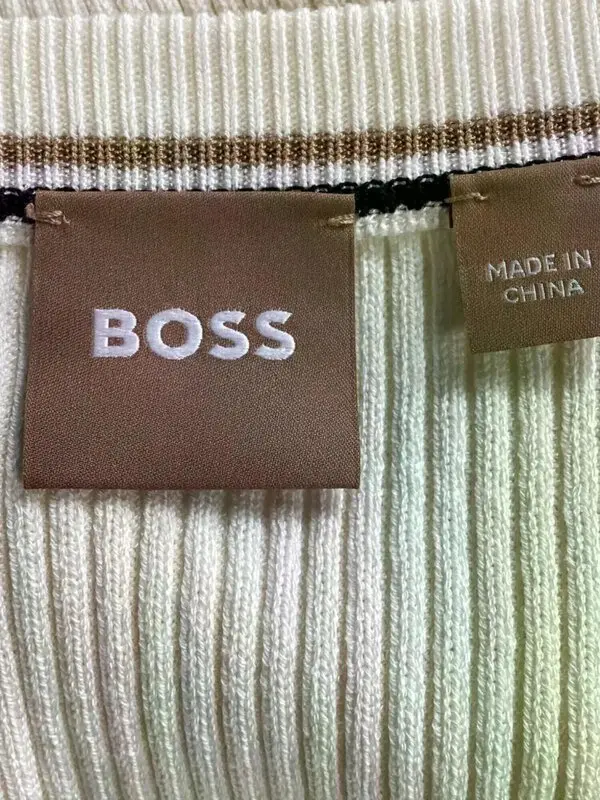 BOSS Ribbed-knit Cardigan