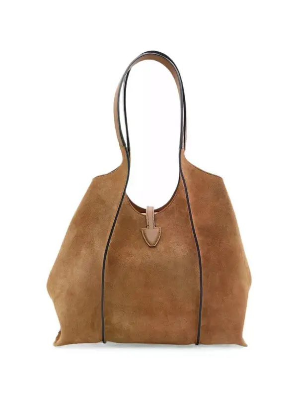TOD'S T Timeless Suede Tote Bag