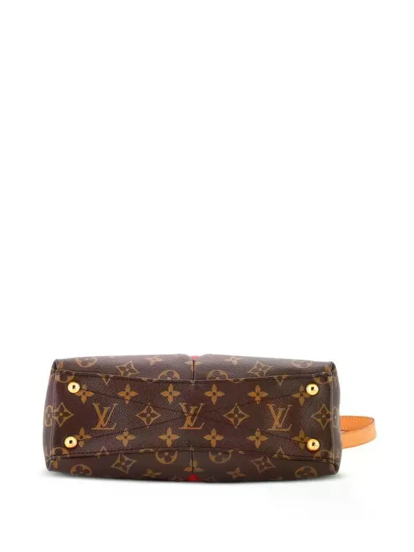 LOUIS VUITTON V Monogram Canvas And Leather Bb Tote Bag - Red