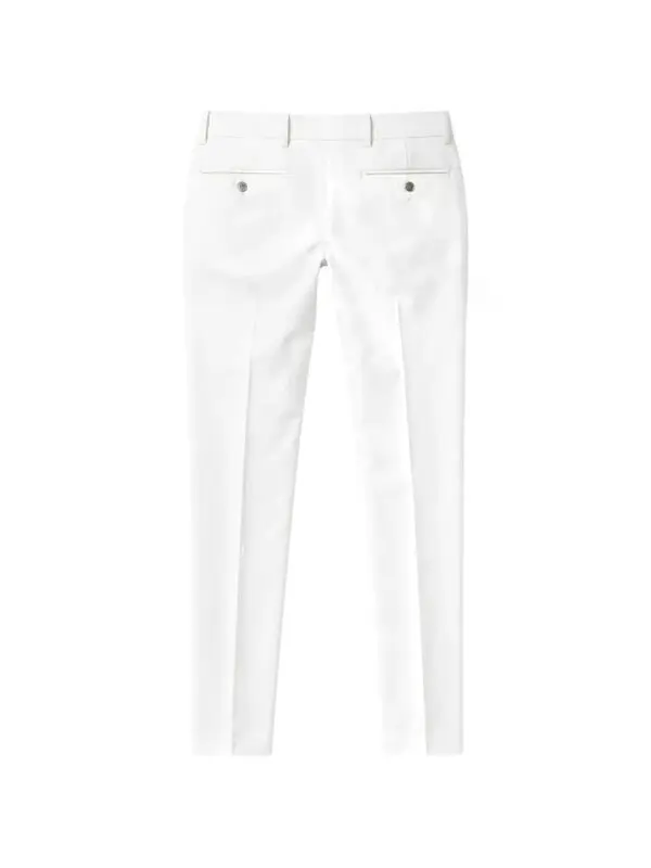 PAOLO PECORA Ring-detail Tailored Trousers - White