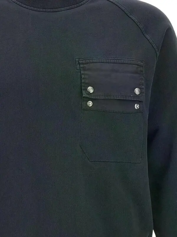 BLAUER. Chest-pocket Raglan-sleeve Sweater