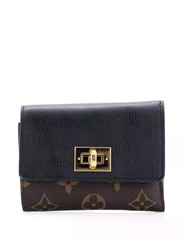 LOUIS VUITTON Victorine On My Side Wallet Leather And Monogram Canvas Small Wallets - Black