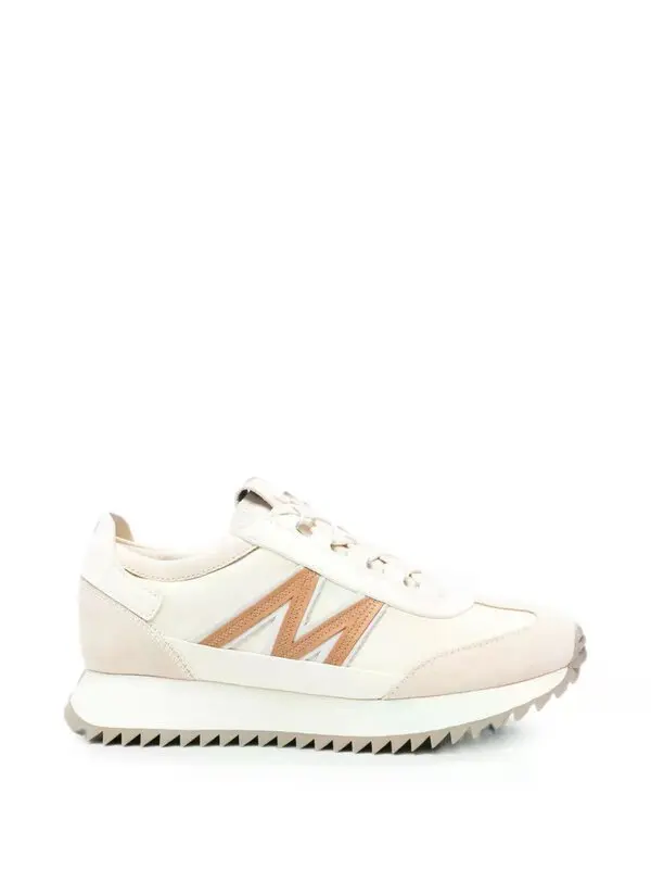 Moncler Logo-patch Serrated-sole Sneakers - Neutrals