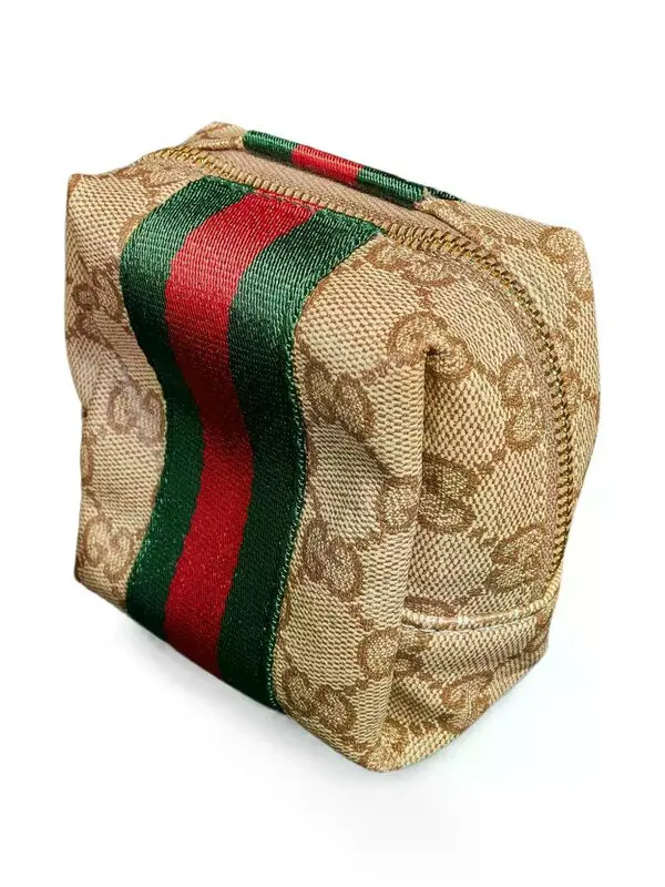 Gucci Gg Supreme Web Cosmetic Case - Neutrals