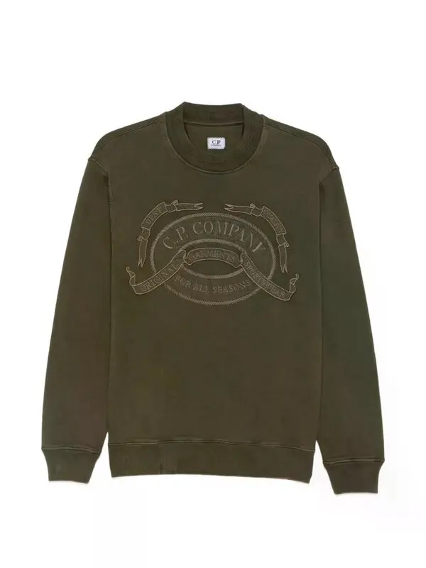 C.P. COMPANY Logo-embroidered Crew-neck Sweatshirt