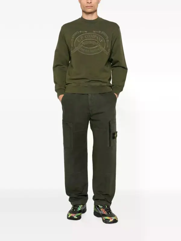 C.P. COMPANY Logo-embroidered Crew-neck Sweatshirt
