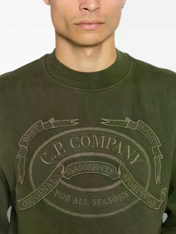 C.P. COMPANY Logo-embroidered Crew-neck Sweatshirt