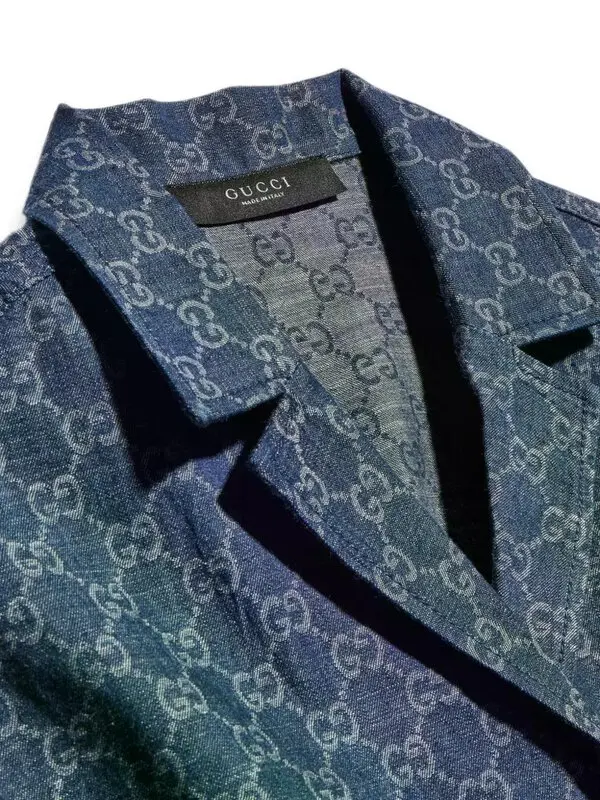 Gucci Gg Supreme Denim Shirt